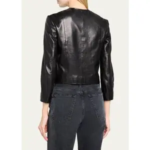R13 Front-snap Leather Jacket
