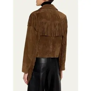 NILI LOTAN Eloi Fringed Suede Jacket