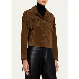 NILI LOTAN Eloi Fringed Suede Jacket