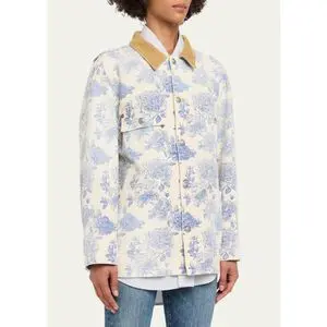 R13 Corduroy-collar Toile Cotton Chore Jacket