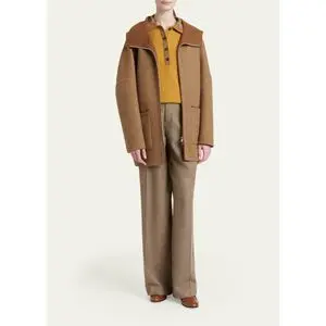 Kiton Houndstooth Wool-cashmere Hooded Overcoat
