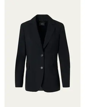 Akris Malik Cool Wool Single-breasted Jacket - Black