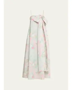 Bernadette Bailey Bow Babydoll Midi Dress