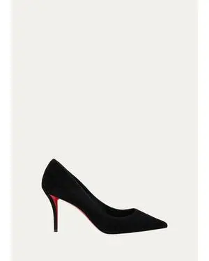 CHRISTIAN LOUBOUTIN 80mm Miss Z Suede Pumps - Black