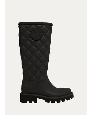 Moncler Kickstream Quilted Mid-calf Boots - Black