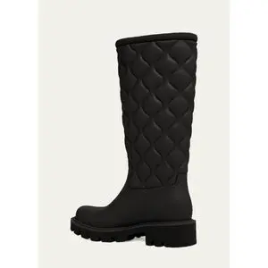 Moncler Kickstream Quilted Mid-calf Boots - Black