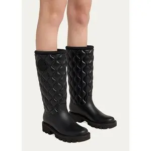 Moncler Kickstream Quilted Mid-calf Boots - Black