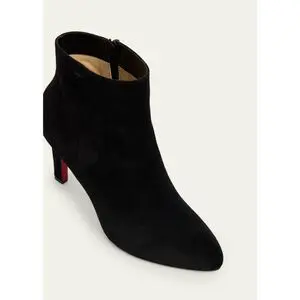 CHRISTIAN LOUBOUTIN 85mm Fannylove Suede Booties - Black