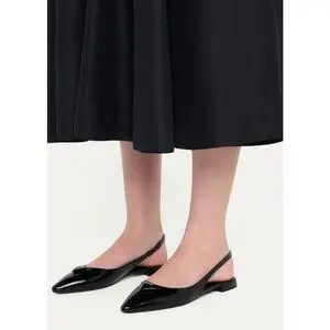 Prada Saffiano Leather Slingback Flats