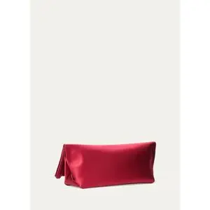 Michael Kors Isabella Satin Foldover Clutch - Ruby