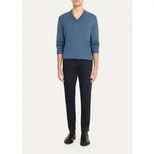Zegna Oasi Cashmere V-neck Sweater - Blue