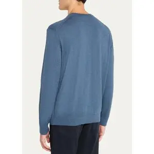 Zegna Oasi Cashmere V-neck Sweater - Blue
