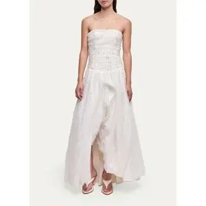 Aje Juniper Strapless Tulle Overlay Gown