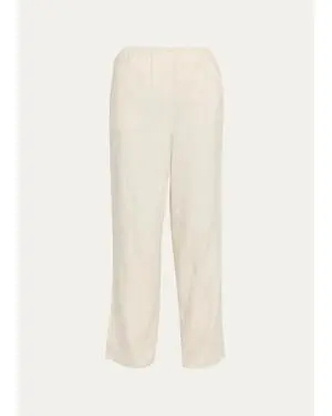 TOTEME Monogram Flannel Straight-leg Trousers