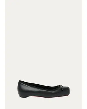 CHRISTIAN LOUBOUTIN Cassia Leather Ballerina Flats