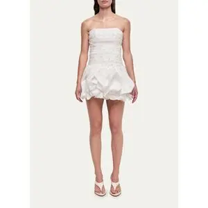 Aje Juniper Strapless Tulle Overlay Bubble Mini Dress