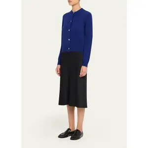 JIL SANDER Wool Crewneck Cardigan