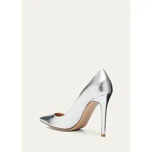 GIANVITO ROSSI 105mm Metallic Leather Pumps - Silver