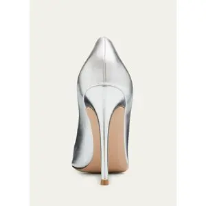 GIANVITO ROSSI 105mm Metallic Leather Pumps - Silver