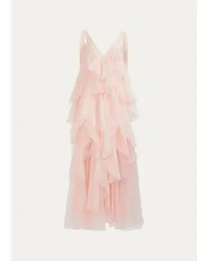 Aje Athena Tiered Ruffle Gown - Tea Blosso