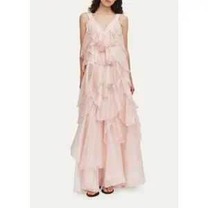 Aje Athena Tiered Ruffle Gown