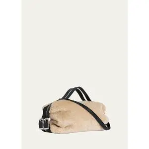 Simone Rocha Biker Belted Faux Fur Shoulder Bag