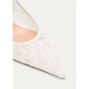 GIANVITO ROSSI 70mm Floral Lace Slingback Pumps - White