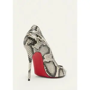 CHRISTIAN LOUBOUTIN 100mm La Pigalle Snake-embossed Leather Pumps