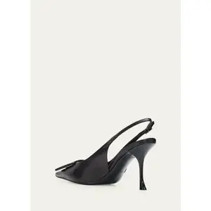 ROGER VIVIER 85mm Viv Ville Leather Slingback Pumps