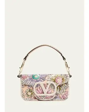 Valentino Garavani Small Crystal Vlogo Sequin Burst Shoulder Bag