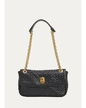 Bottega Veneta Madison Small Leather Shoulder Bag - Black