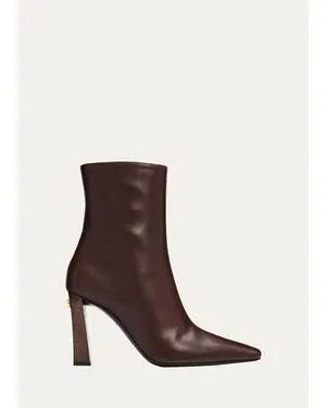 GIUSEPPE ZANOTTI 90mm Stretch Leather Ankle Booties - Moro