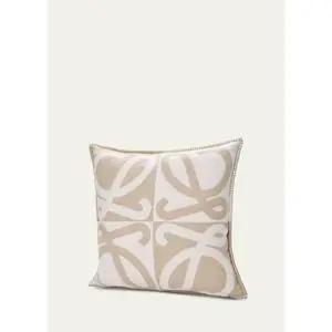 Loewe Anagram Wool/cashmere Cushion, 20" Square - Beige/ecru