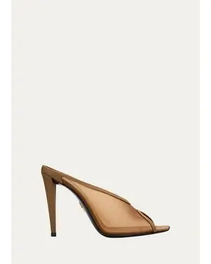 GIUSEPPE ZANOTTI Brivido 105mm Mesh Mules - Chocolate