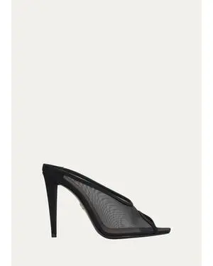 GIUSEPPE ZANOTTI Brivido 105mm Mesh Mules - Nero