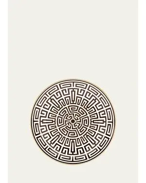 GINORI 1735 Labirinto Plate, Venezia Shape - Ebano