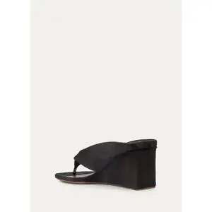 Alaïa 75mm Cube Calf Hair Thong Sandals