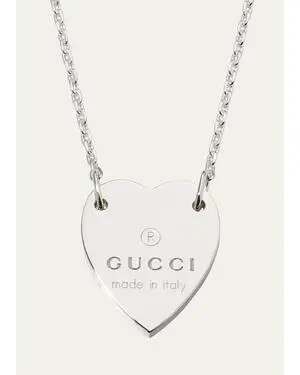 Gucci Engraved Heart Trademark Necklace