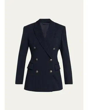 Brunello Cucinelli Herringbone Double-breasted Jacket