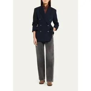 Brunello Cucinelli Herringbone Double-breasted Jacket