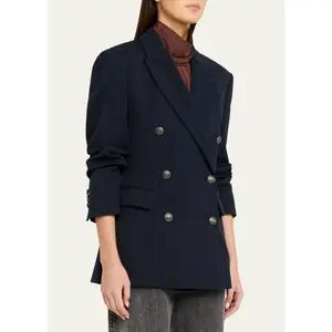 Brunello Cucinelli Herringbone Double-breasted Jacket