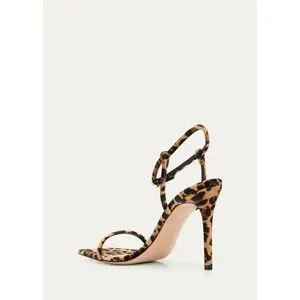 GIANVITO ROSSI 95mm -printed Suede Ankle-strap Sandals