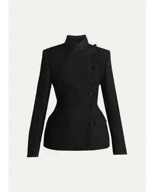 Alexander McQueen Light Tweed Single-breasted Jacket
