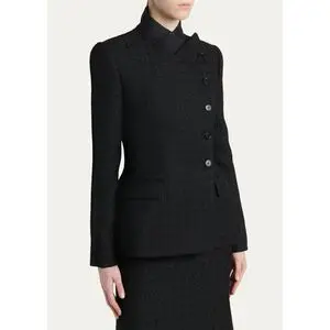 Alexander McQueen Light Tweed Single-breasted Jacket