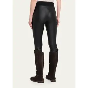Brunello Cucinelli Leather Ankle Pants