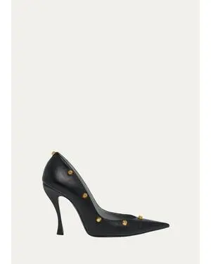 Balenciaga 110mm Studded Smooth Nappa Leather Pumps