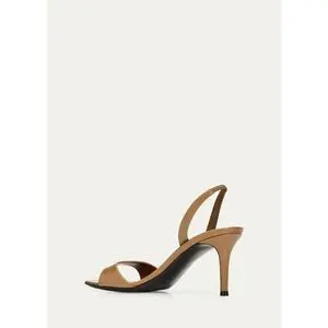 GIUSEPPE ZANOTTI 70mm Patagonia Selvaggia Leather Slingback Sandals - Cocoa
