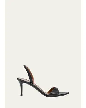 GIUSEPPE ZANOTTI 70mm Patagonia Selvaggia Leather Slingback Sandals - Nero