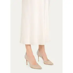 GIANVITO ROSSI 85mm Embellished Organza Pumps