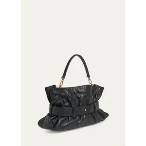 Balmain Anthem Medium Quilted Top-handle Bag